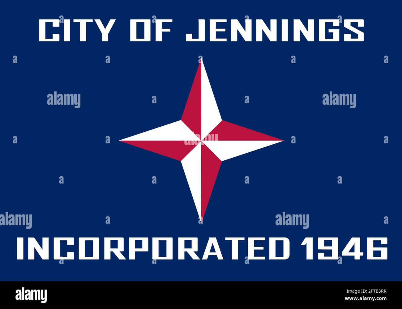 The flag of the city of Jennings City Missouri USA Stock Photo - Alamy
