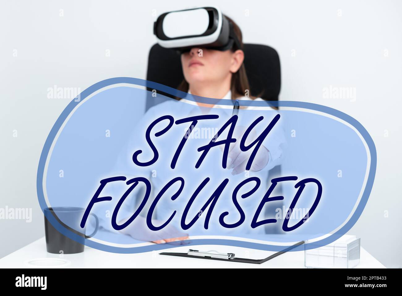 Inspiration showing sign Stay Focused, Word for Be attentive Concentrate Prioritize the task ...