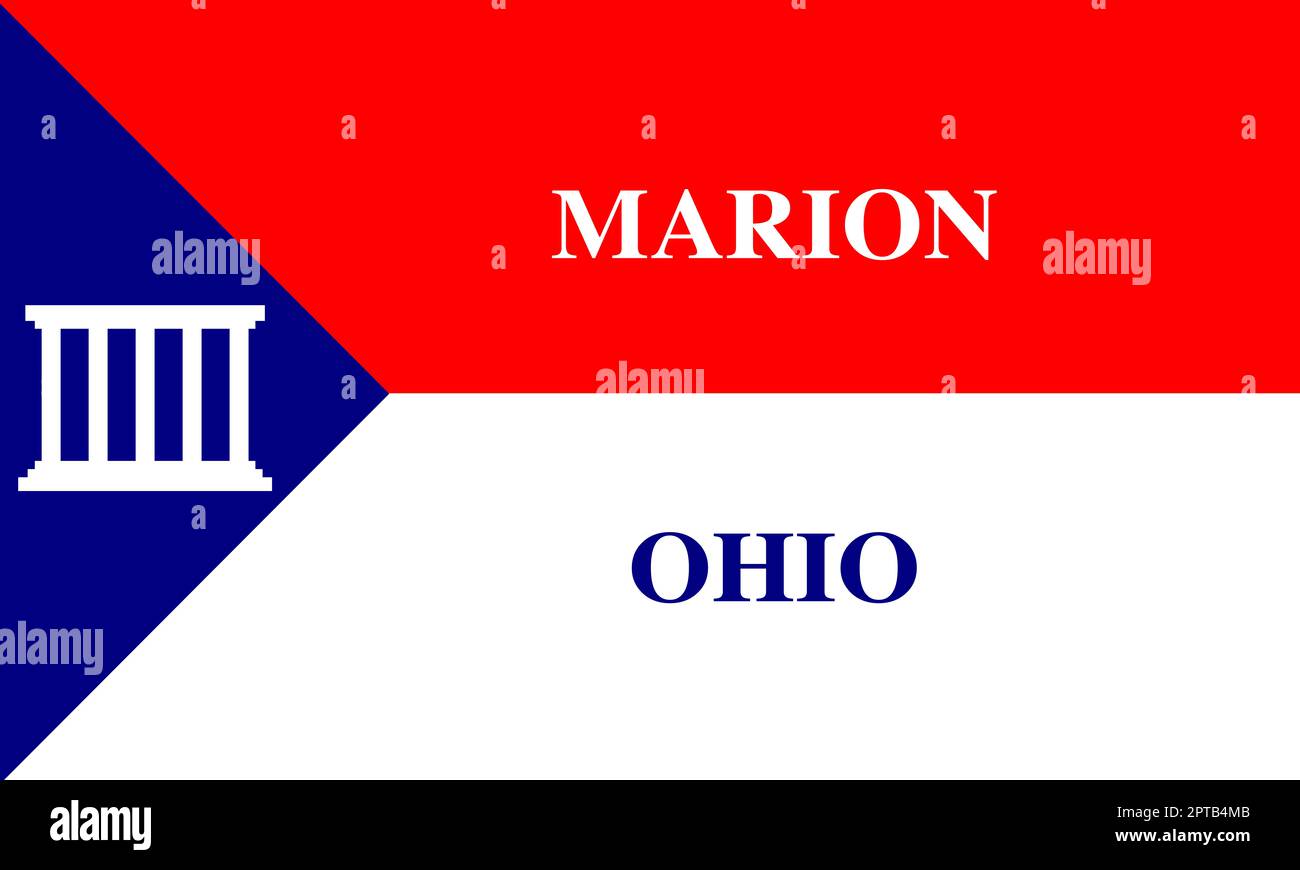 The flag of the city of Marion City Ohio USA Stock Photo - Alamy