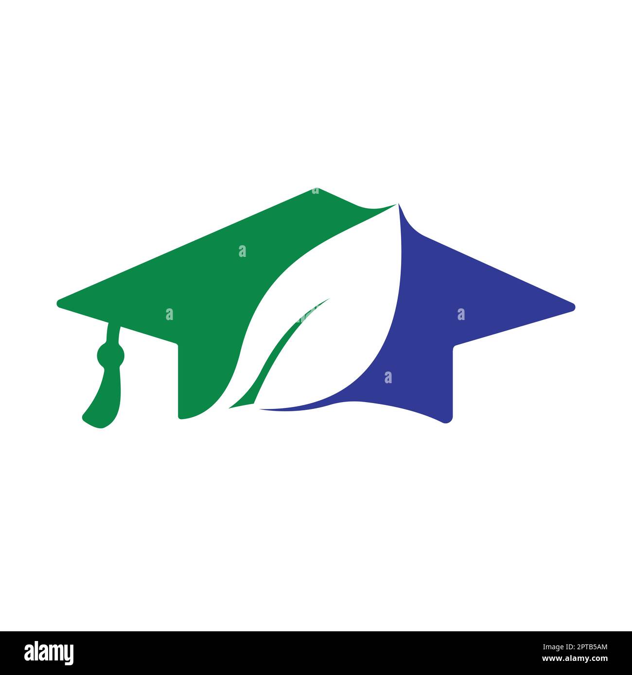 Nature student vector logo template. Leaf with graduation hat logo ...
