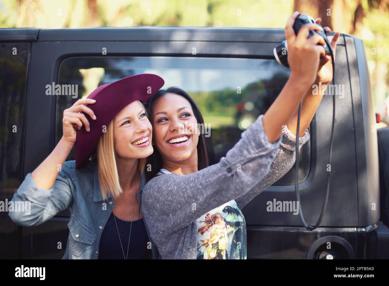 Creating and capturing beautiful memories. a two girlfriends taking ...