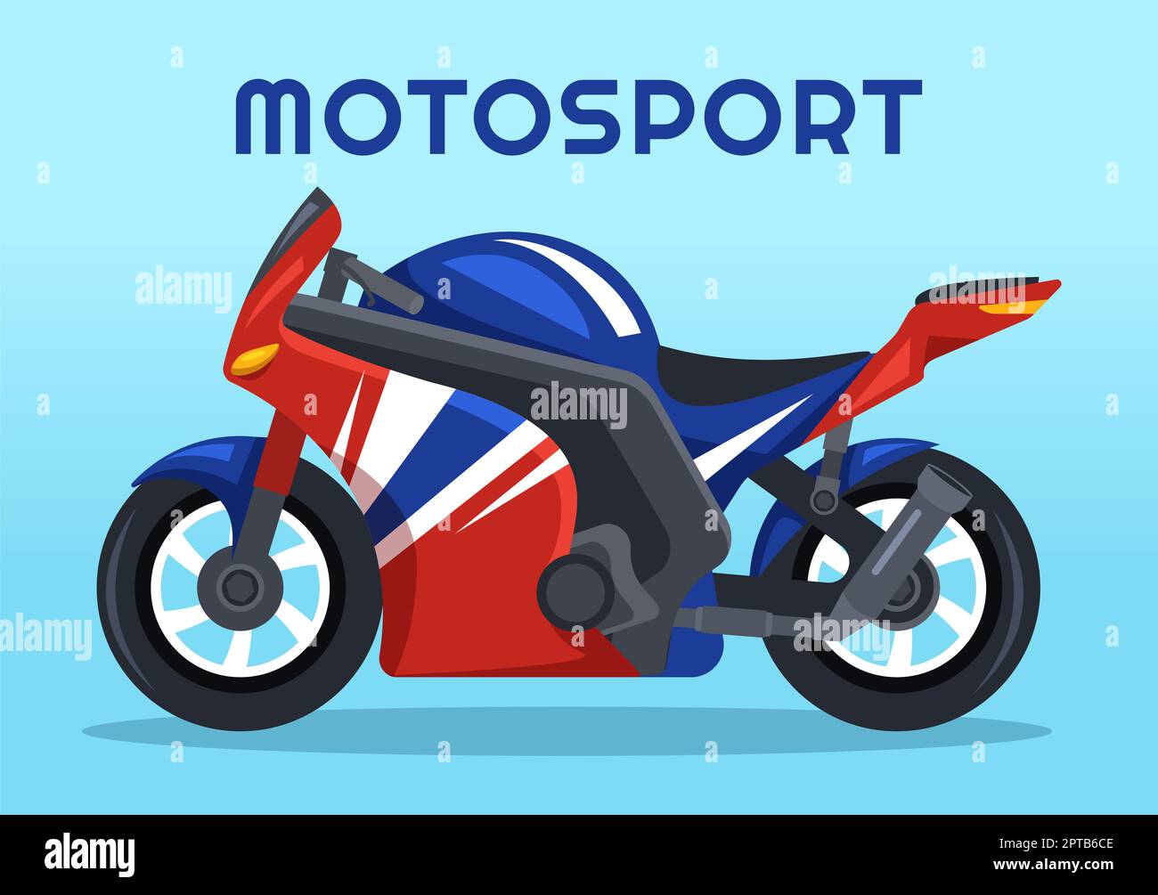 Racing Motosport Speed Bike Template Hand Drawn Cartoon Flat ...