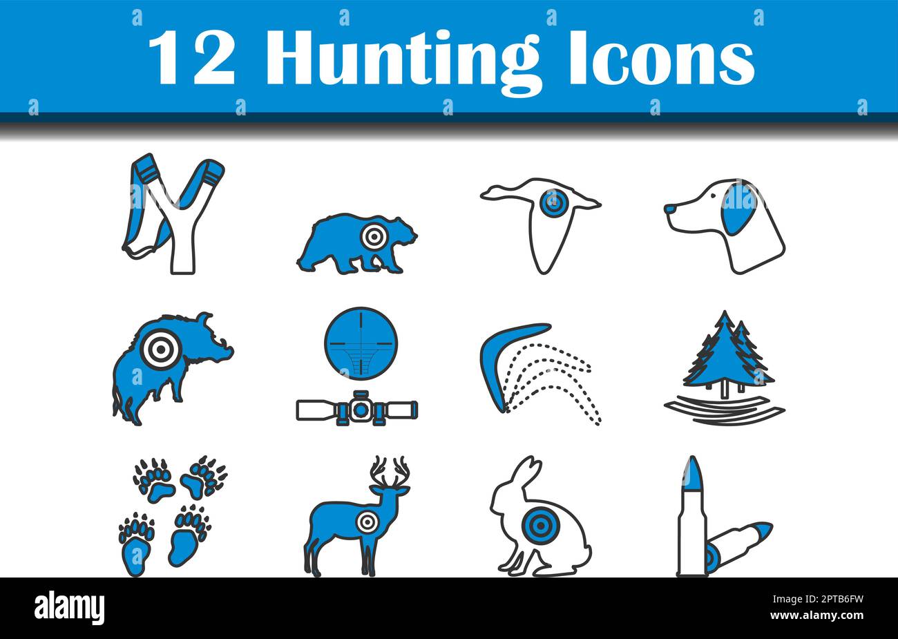 Hunting Icon Set Stock Vector Image & Art - Alamy