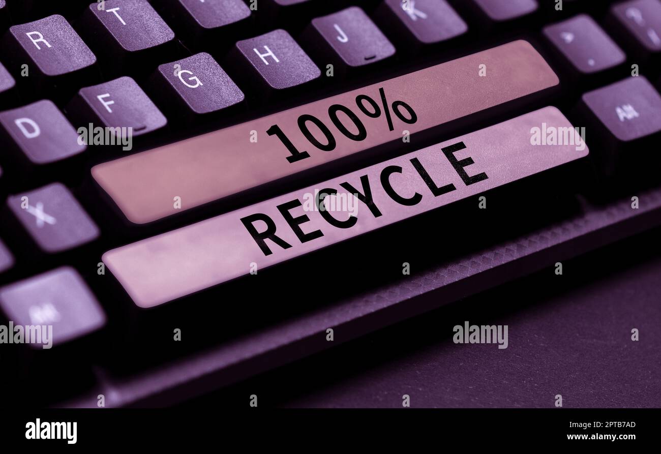 Text caption presenting 100 Percent Recycle, Business showcase Set of ... Text caption presenting 100 Percent Recycle, Business showcase Set of ...