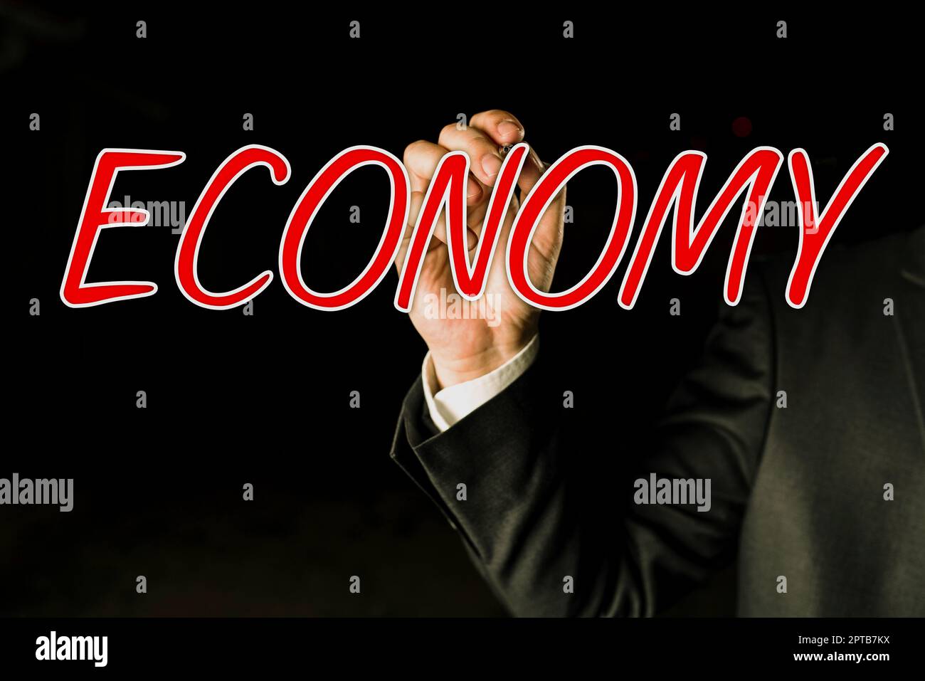 Text caption presenting Economy, Word for the system of how money is ...