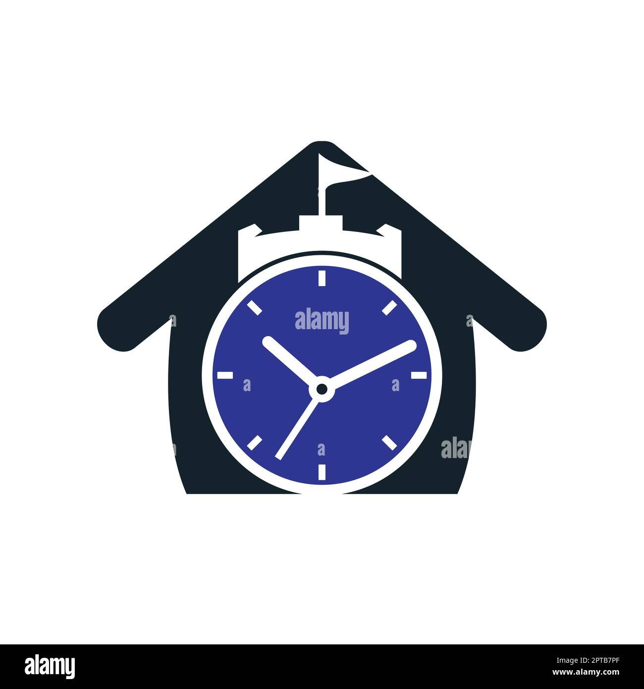 Clock castle vector logo design Stock Vector Image & Art - Alamy