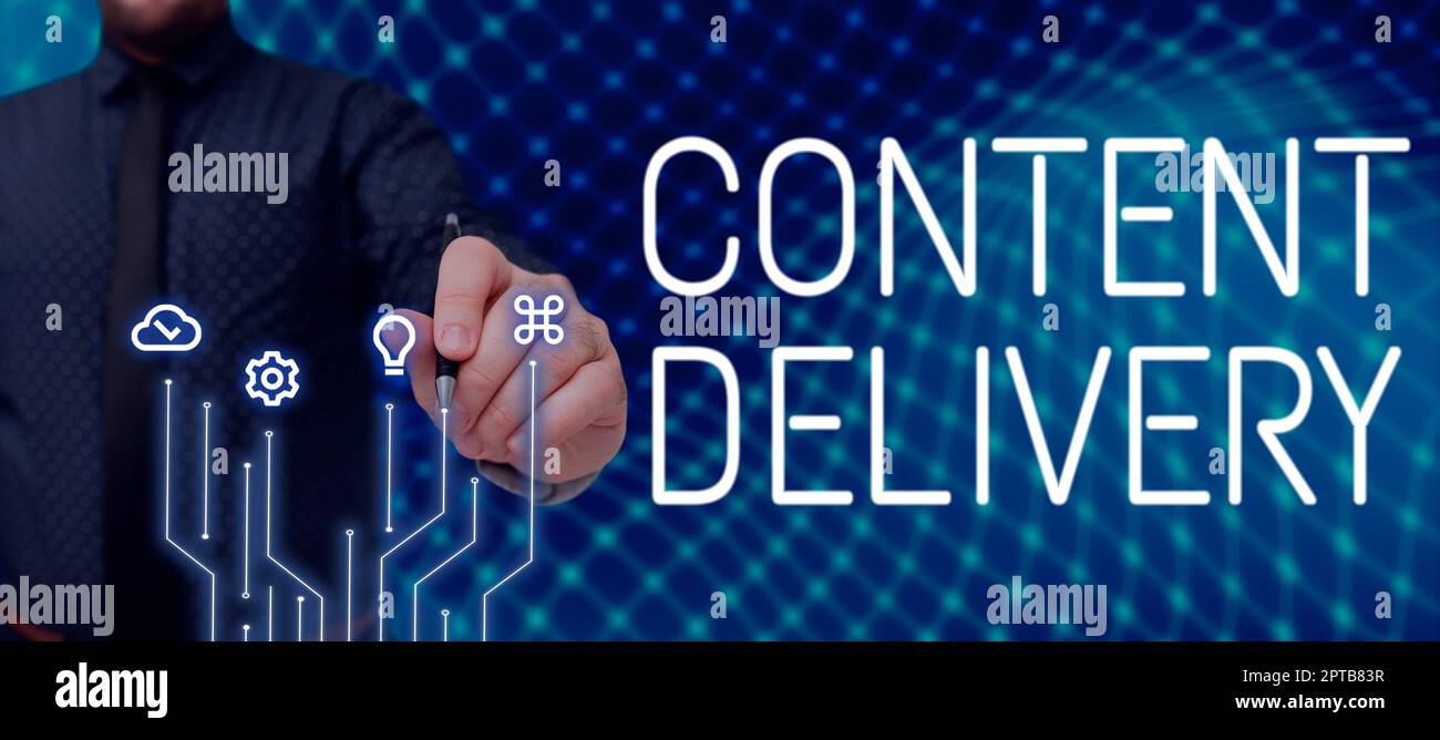 Inspiration showing sign Content Delivery, Business approach method for ...