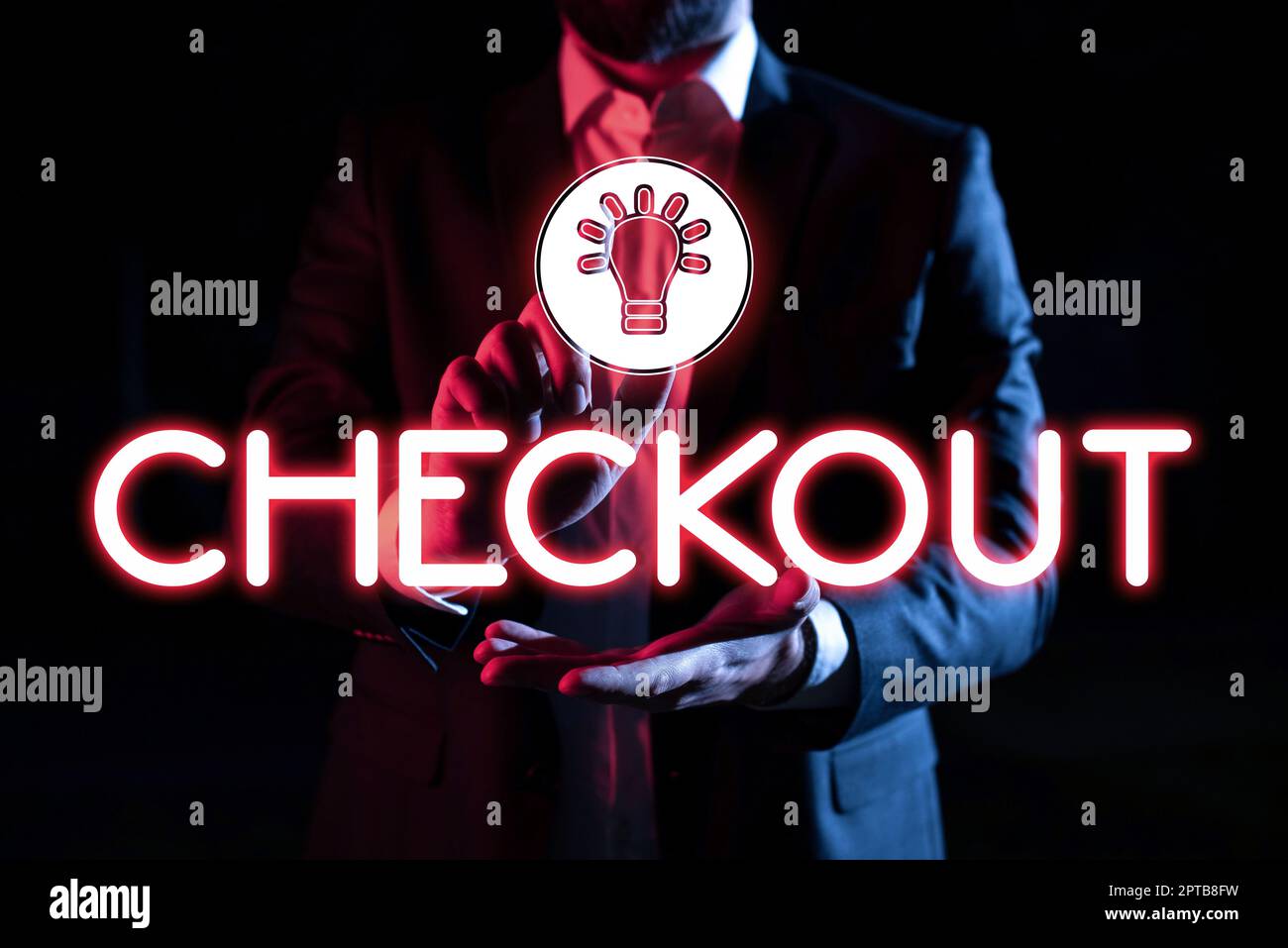 Sign displaying Checkout, Conceptual photo a point at which goods are ...