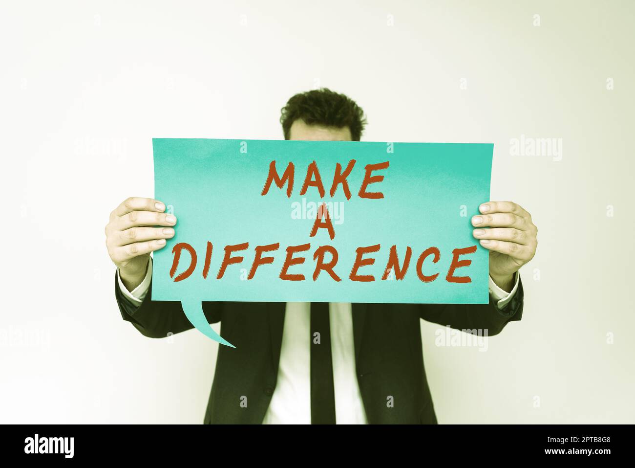 Conceptual display Make A Difference, Word for Personal development and ...