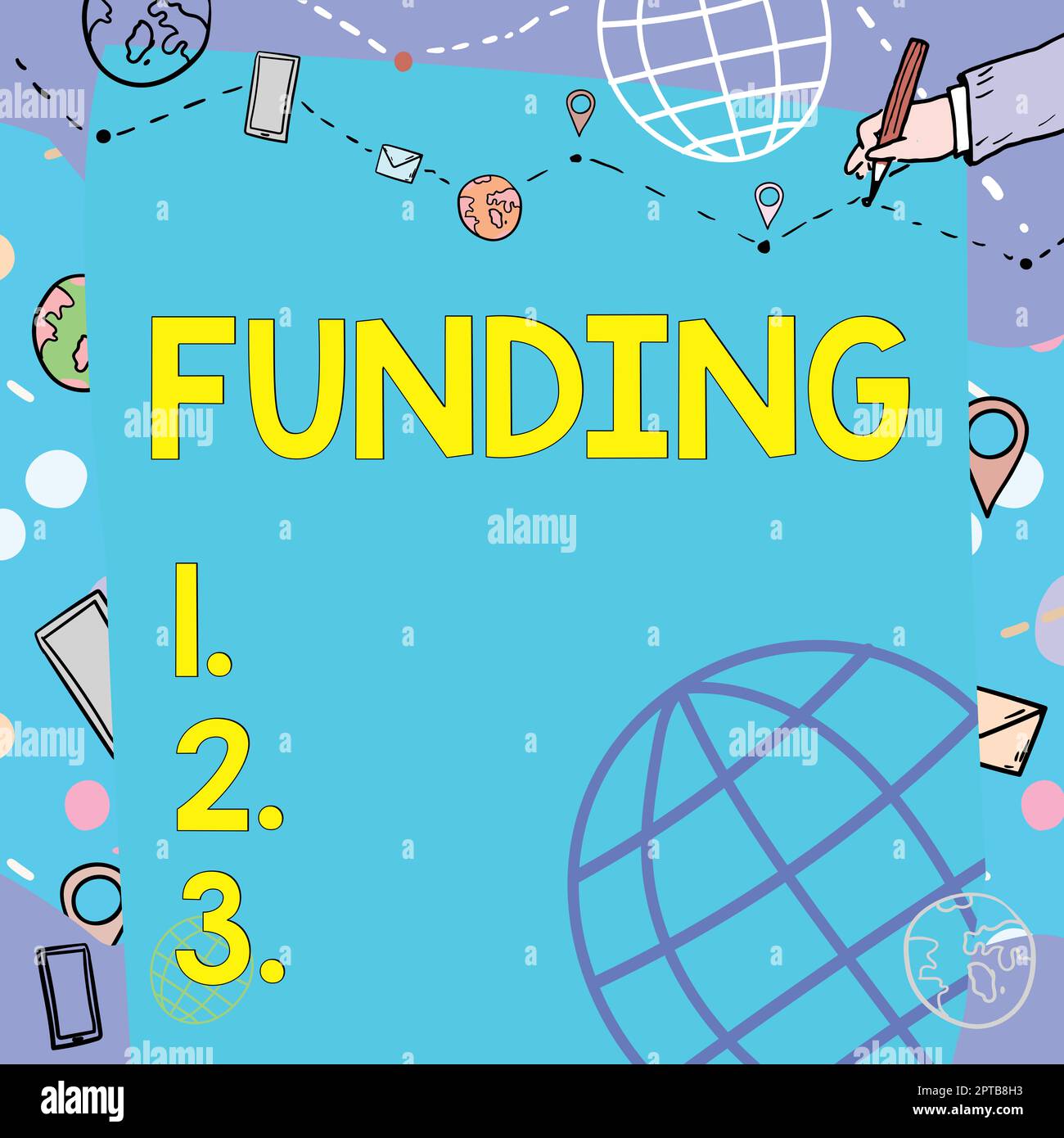 Sign displaying Funding, Concept meaning the process of growing ...
