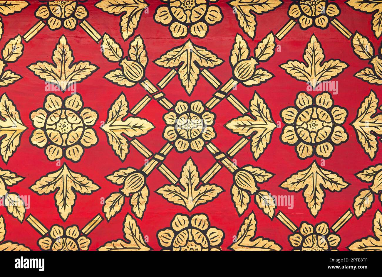 Thai pattern on the ceiling that is unique in the temples of Thailand ...