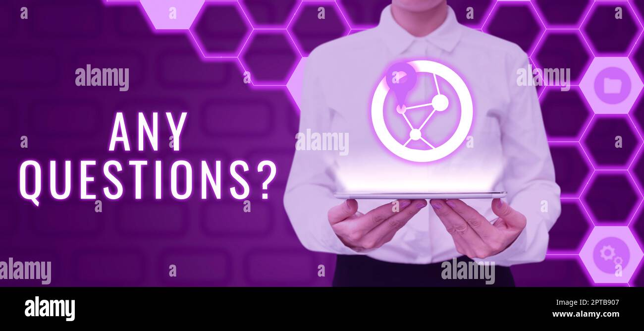 Text caption presenting Any Questions, Word for Allowing any ...