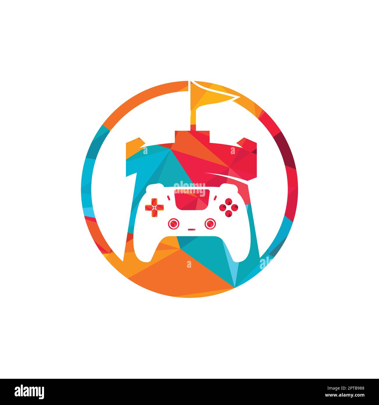 Game king vector logo design. Game console and fort icon vector design ...