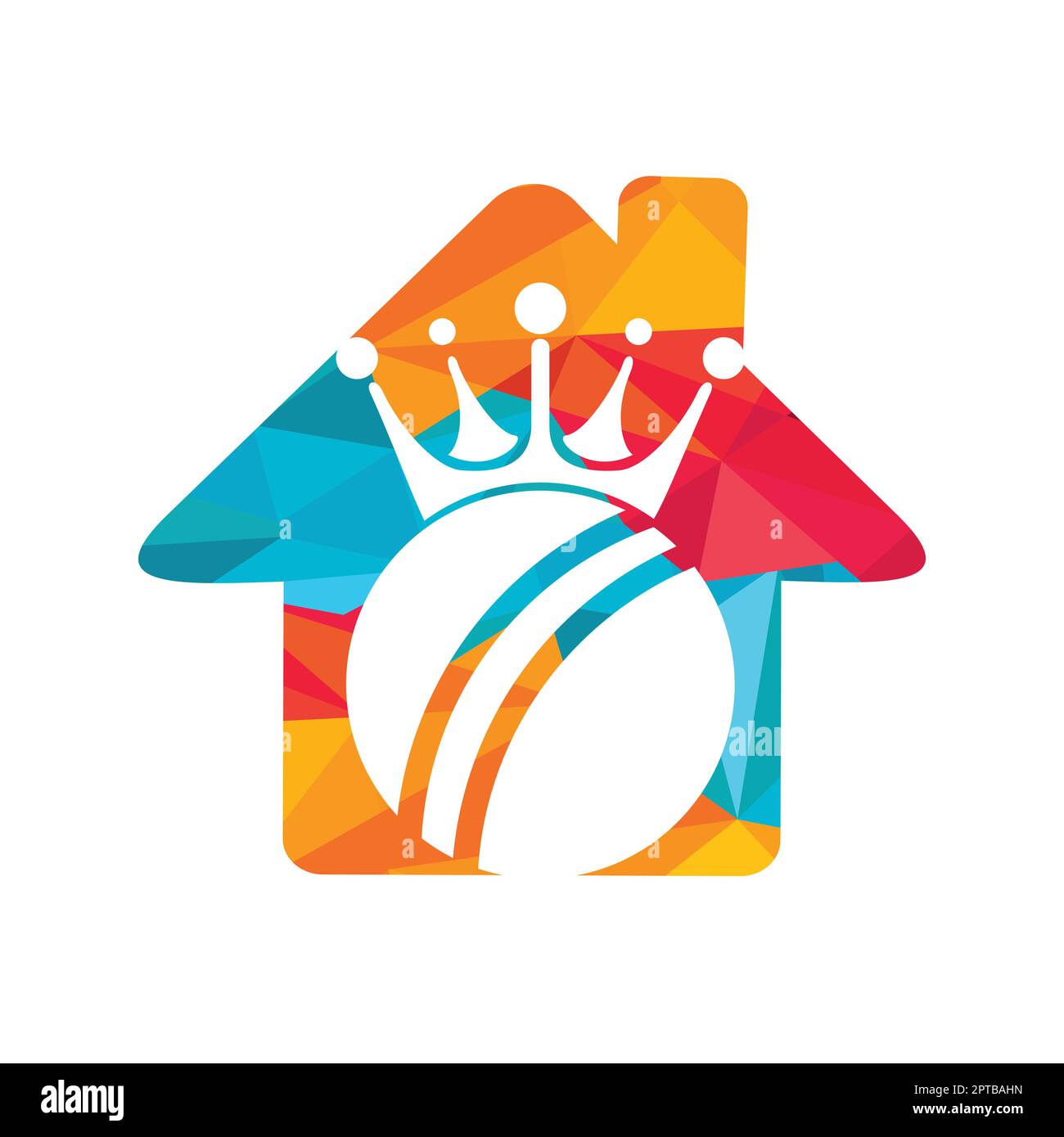Cricket king vector logo design. Cricket ball and crown icon design ...