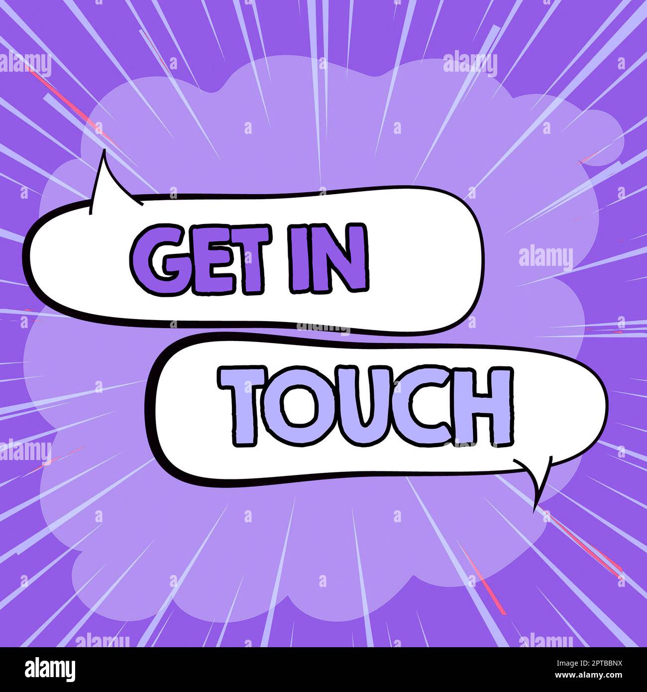 Writing displaying text Get In Touch, Business overview Stay in contact ...