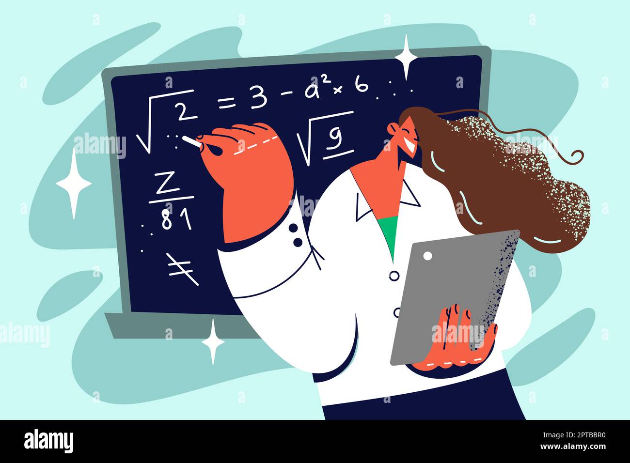 Teacher education illustration blackboard cartoon hi-res stock photography and images - Alamy