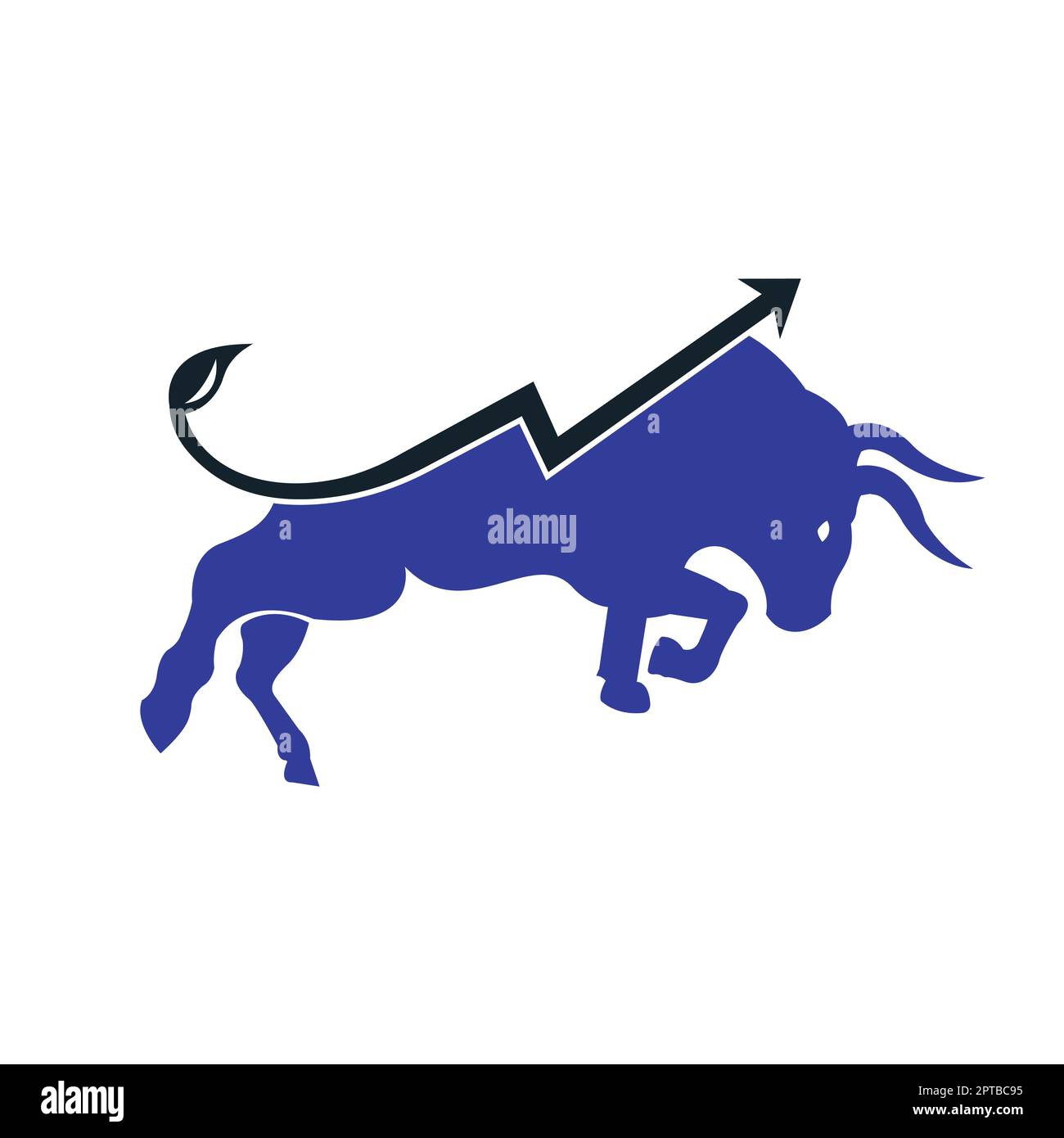 Financial bull logo design. Trade Bull Chart, finance logo. Economy ...