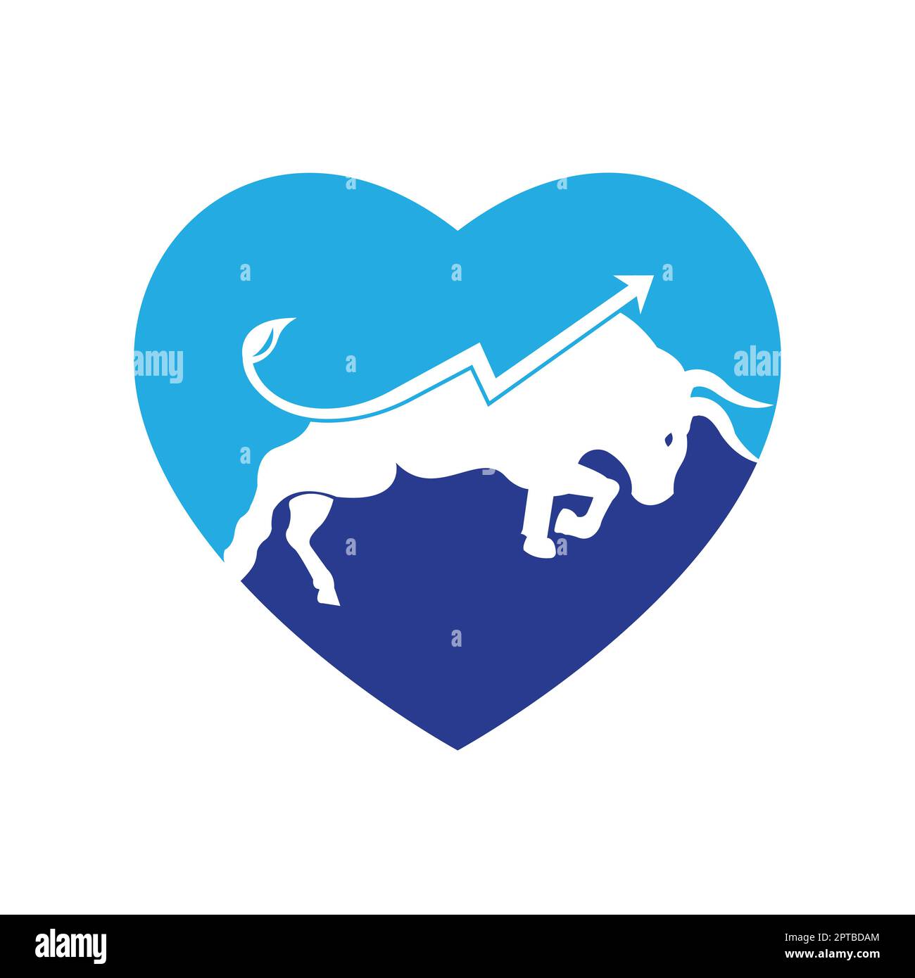 Financial bull logo design. Trade Bull Chart, finance logo. Economy ...