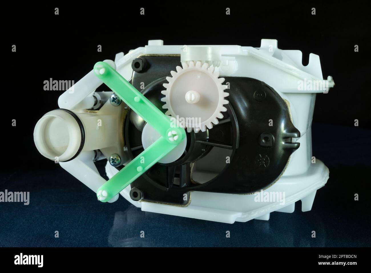 The internal device of the household gas meter. Plastic mechanism on a ...