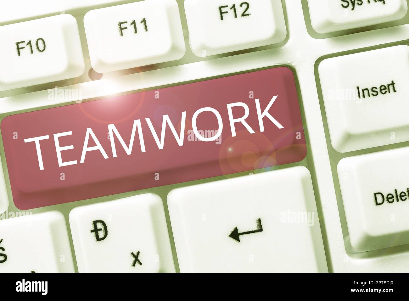 Hand writing sign Teamwork, Business overview the group s is ...