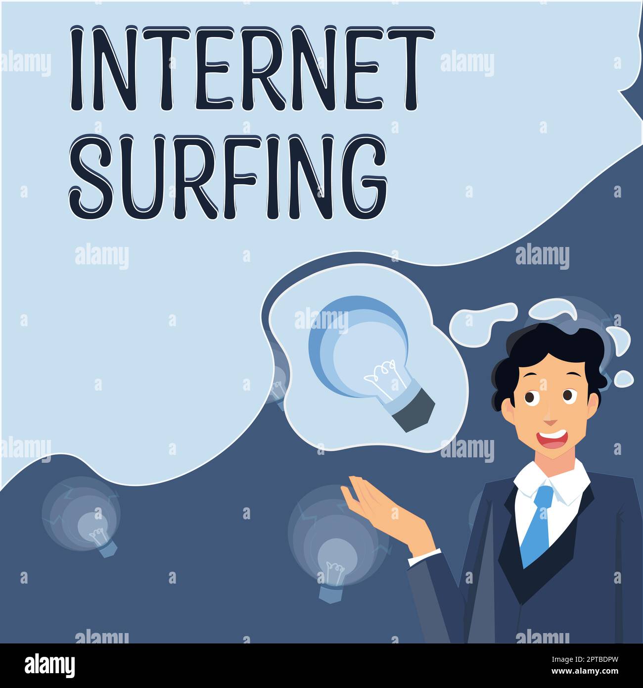 Text caption presenting Internet Surfing, Internet Concept a formal ...