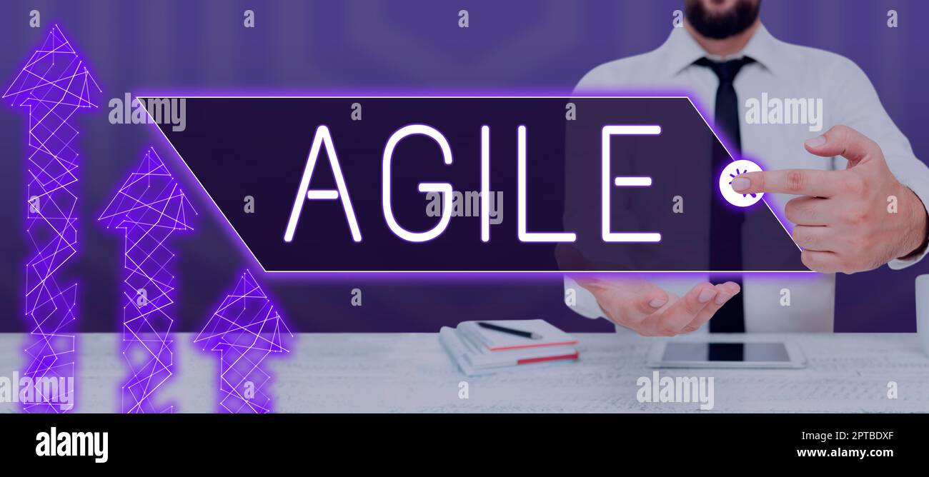 Sign Displaying Agile Business Concept Iterative Approach To Software Delivery Builds Software