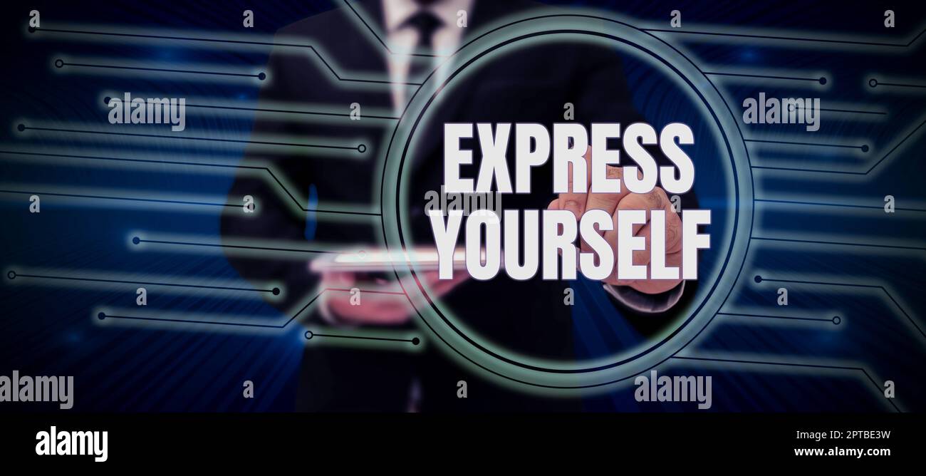 Text Caption Presenting Express Yourself Business Overview Ability Of A Computer To Scan And
