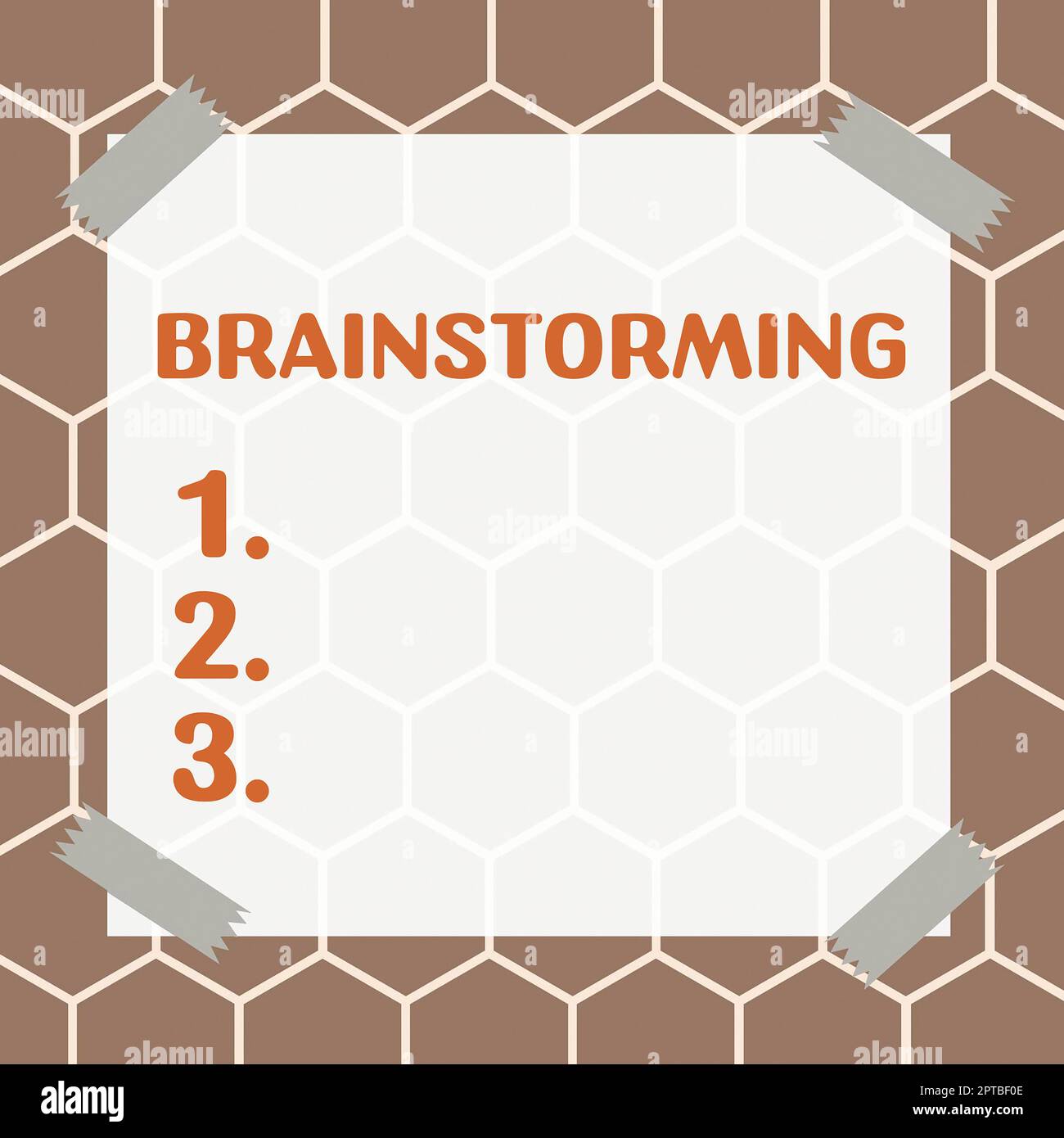 Text caption presenting Brain Storming, Word Written on Long term ...