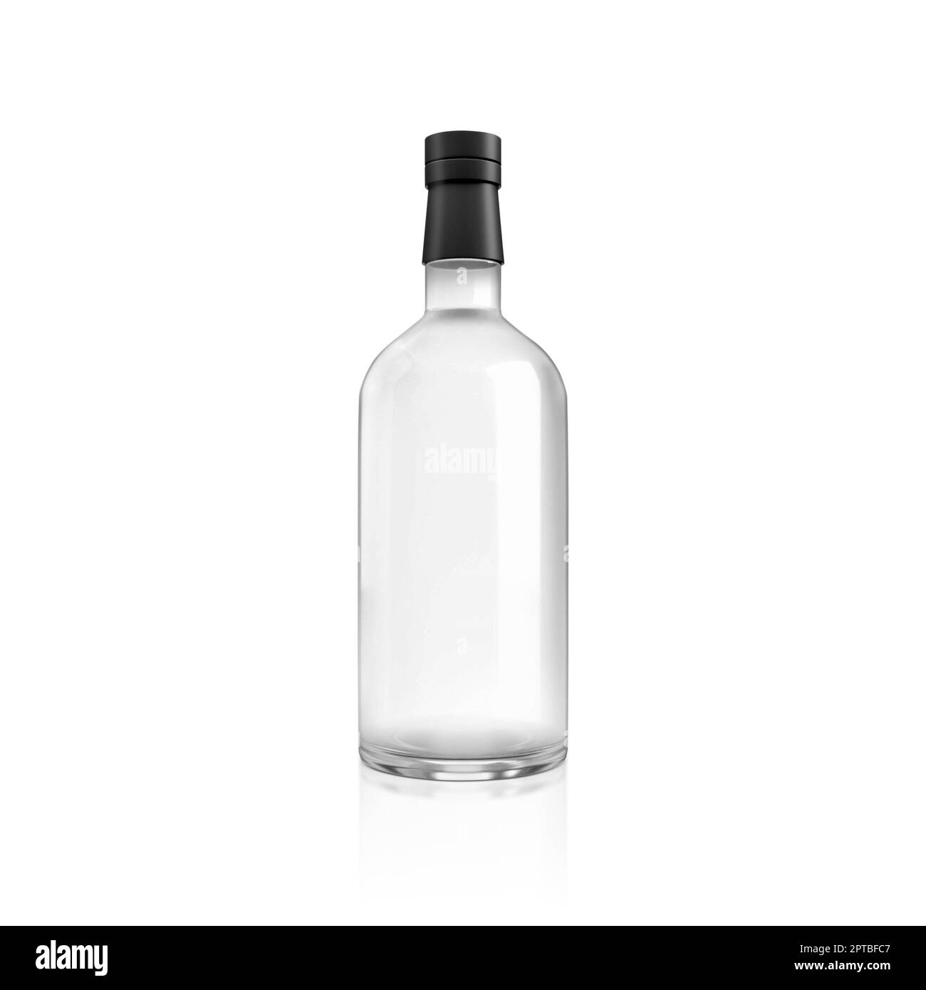Blank Liquor bottle. Drink Product mockup. 3d render Stock Photo - Alamy