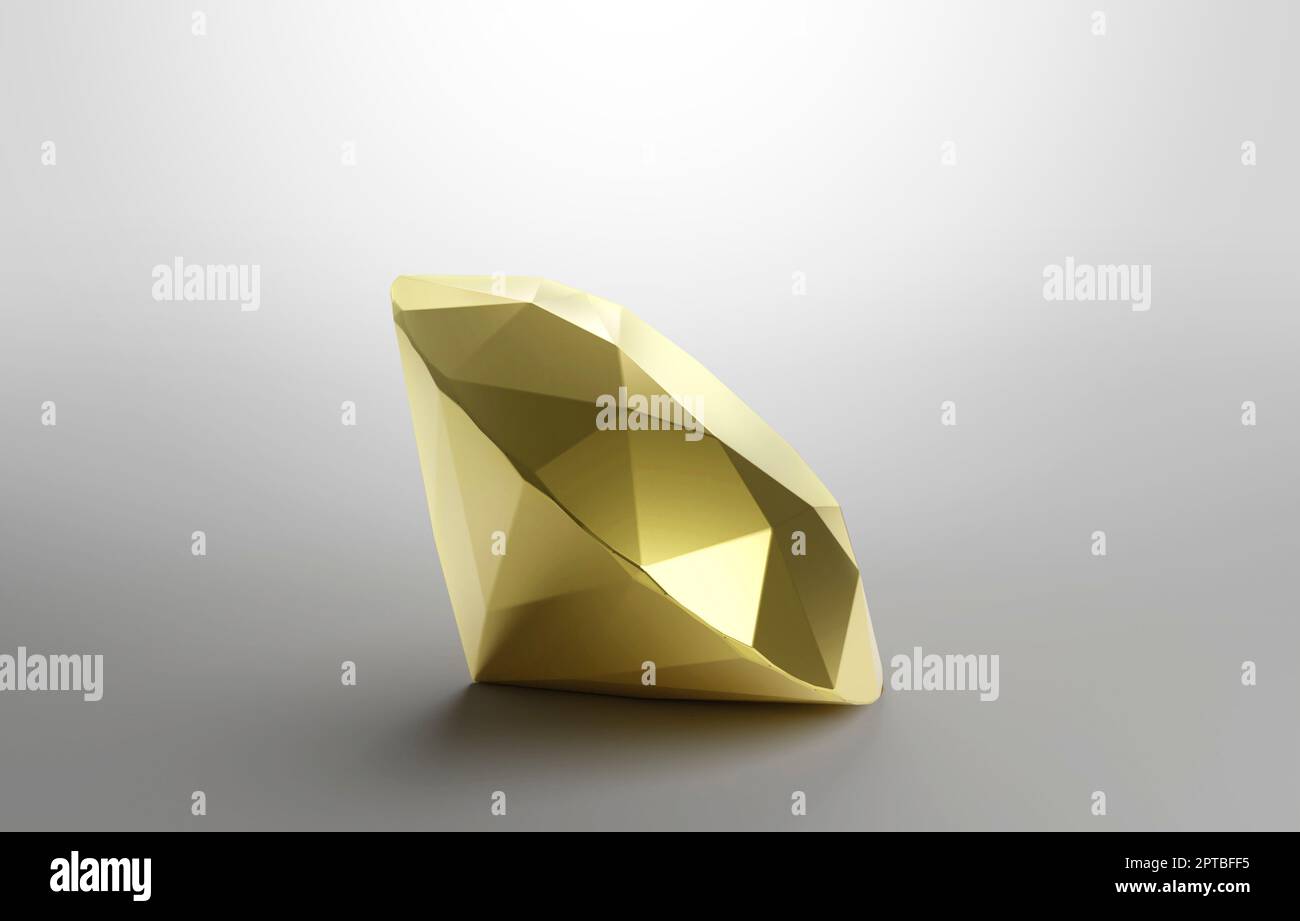 Gold dazzling diamonds on a grey background. 3d render Stock Photo - Alamy