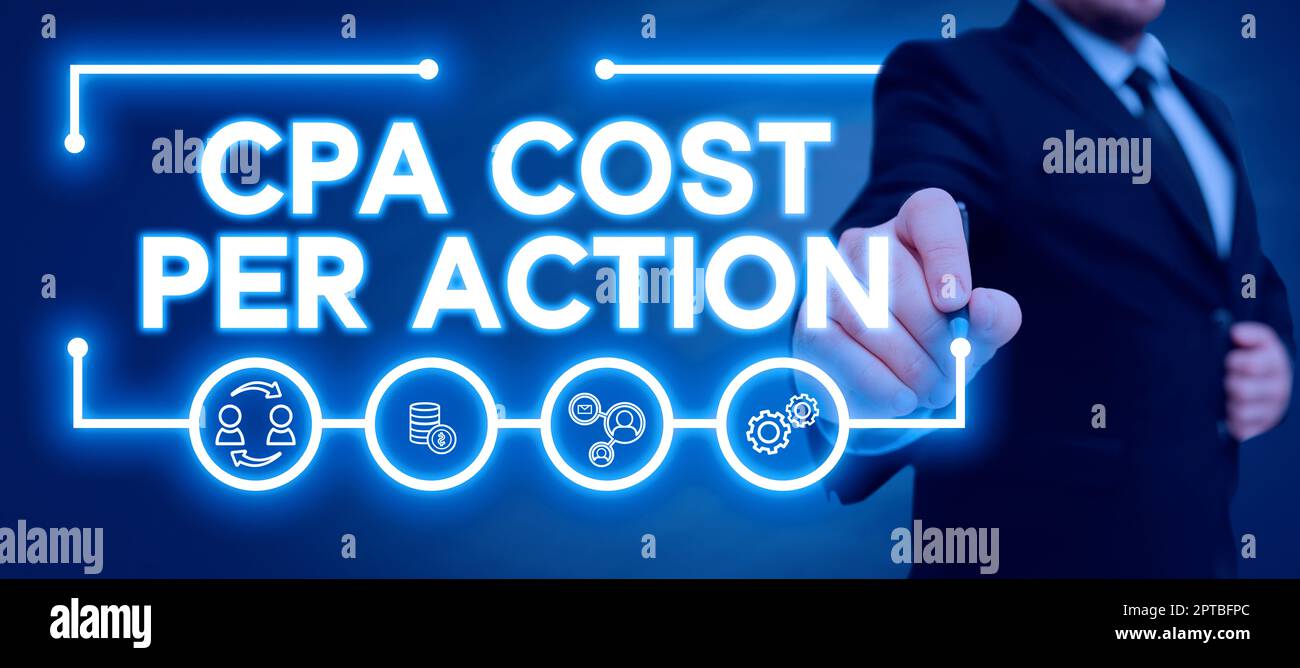 Handwriting text Cpa Cost Per Action, Word Written on Designed to Meet ...