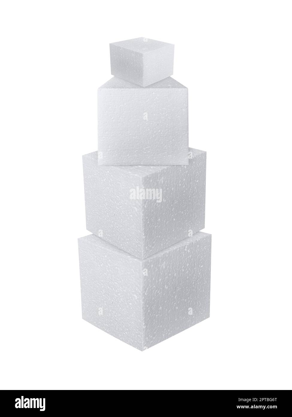 Styrofoam square on white background Stock Photo - Alamy