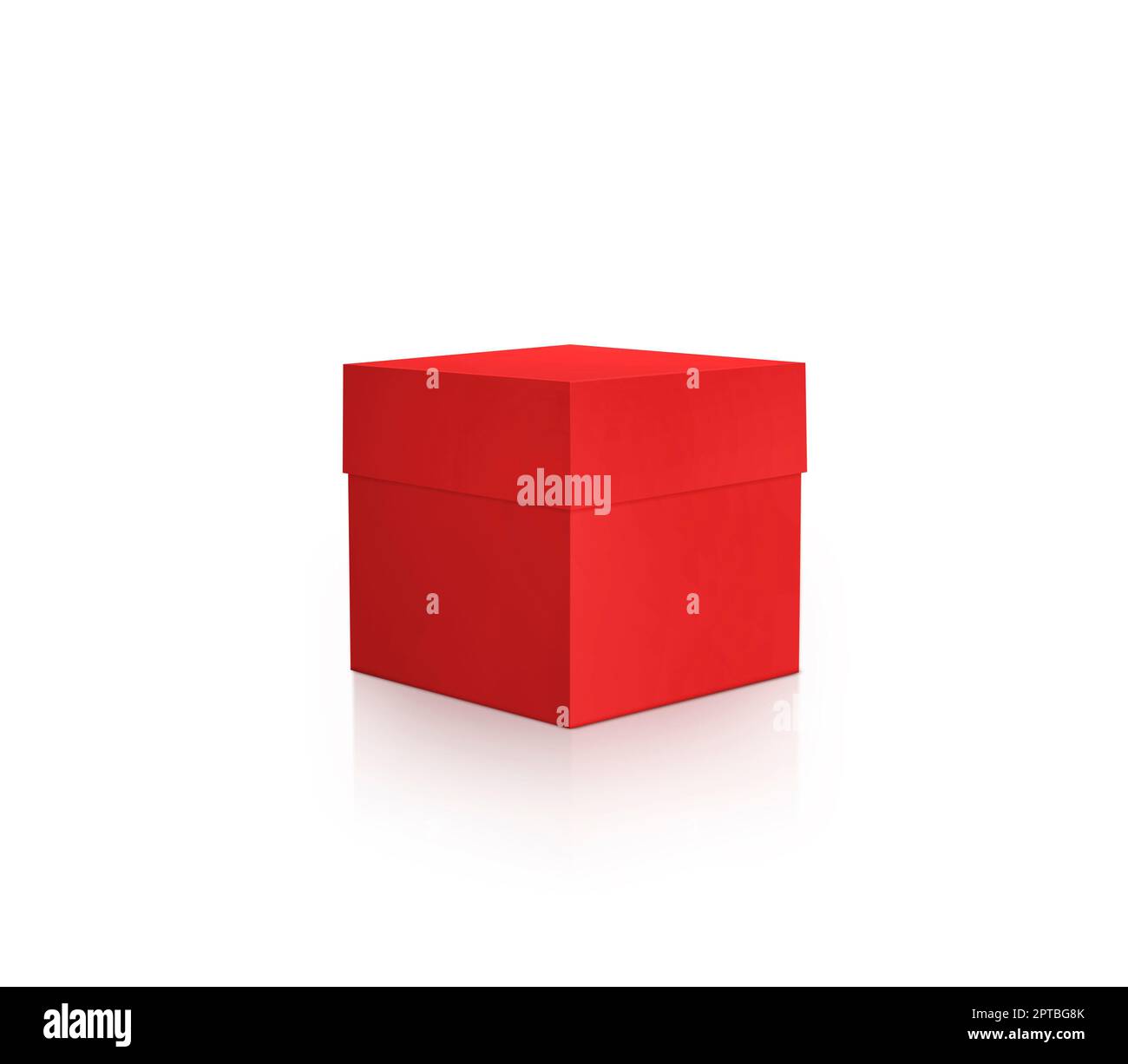 Red blank package Box. Isolated on white background. 3D render Stock ...