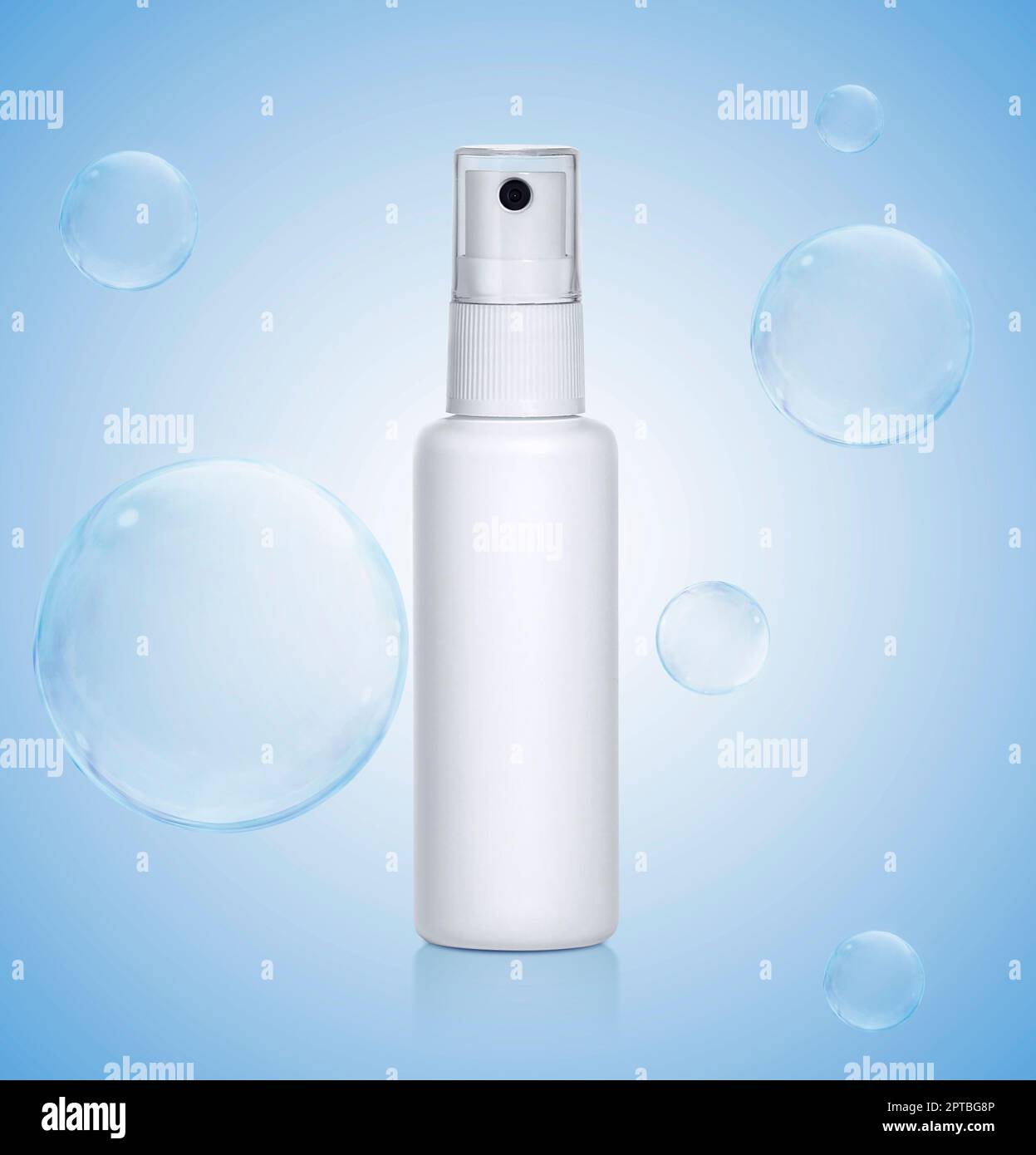 Anti-virus and anti-bacterial disinfectant spray concept of health ...