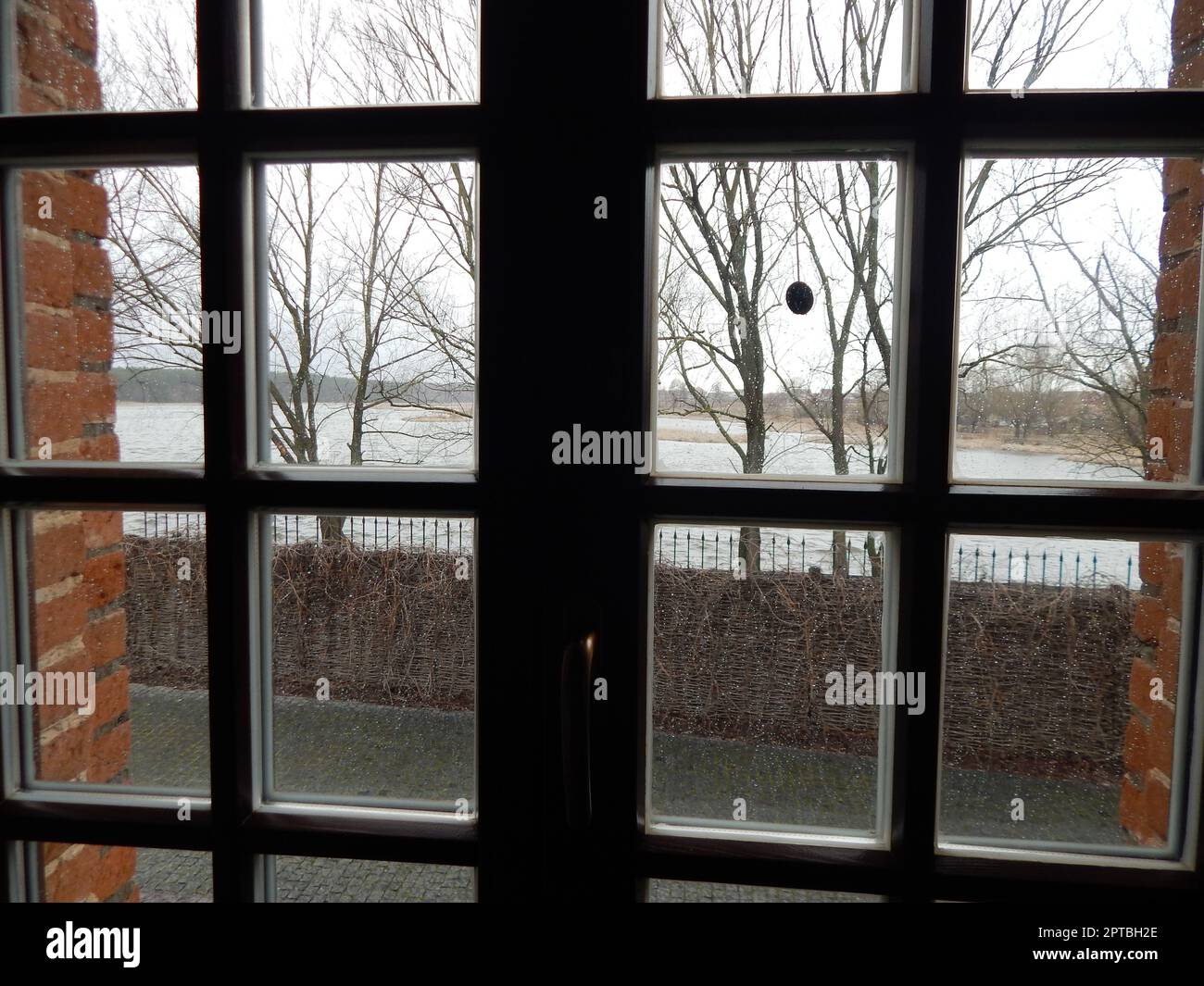 The view from the window of the old castle Stock Photo - Alamy