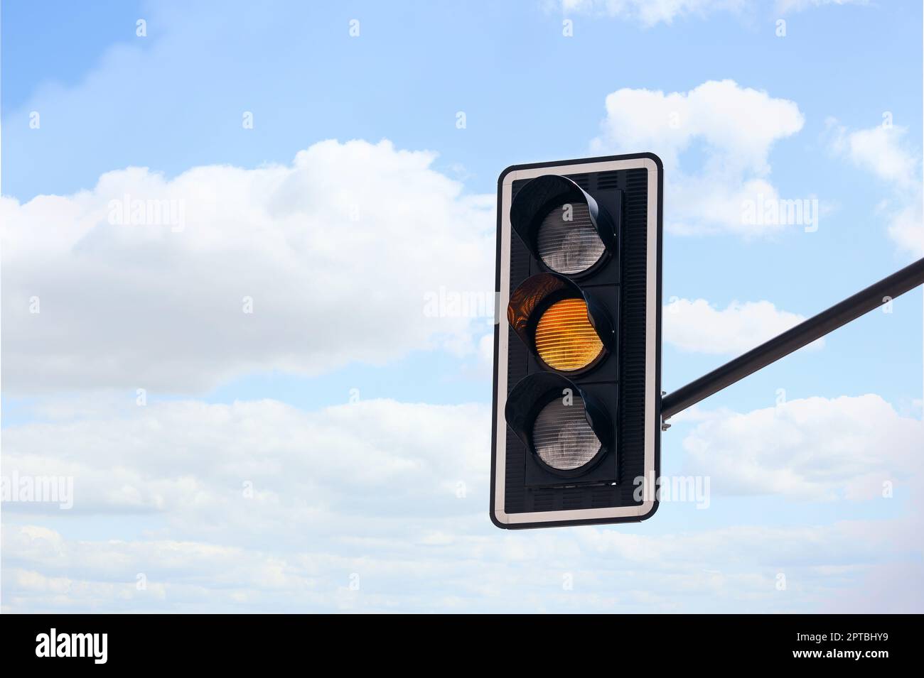 Traffic light against blue sky, space for text Stock Photo - Alamy