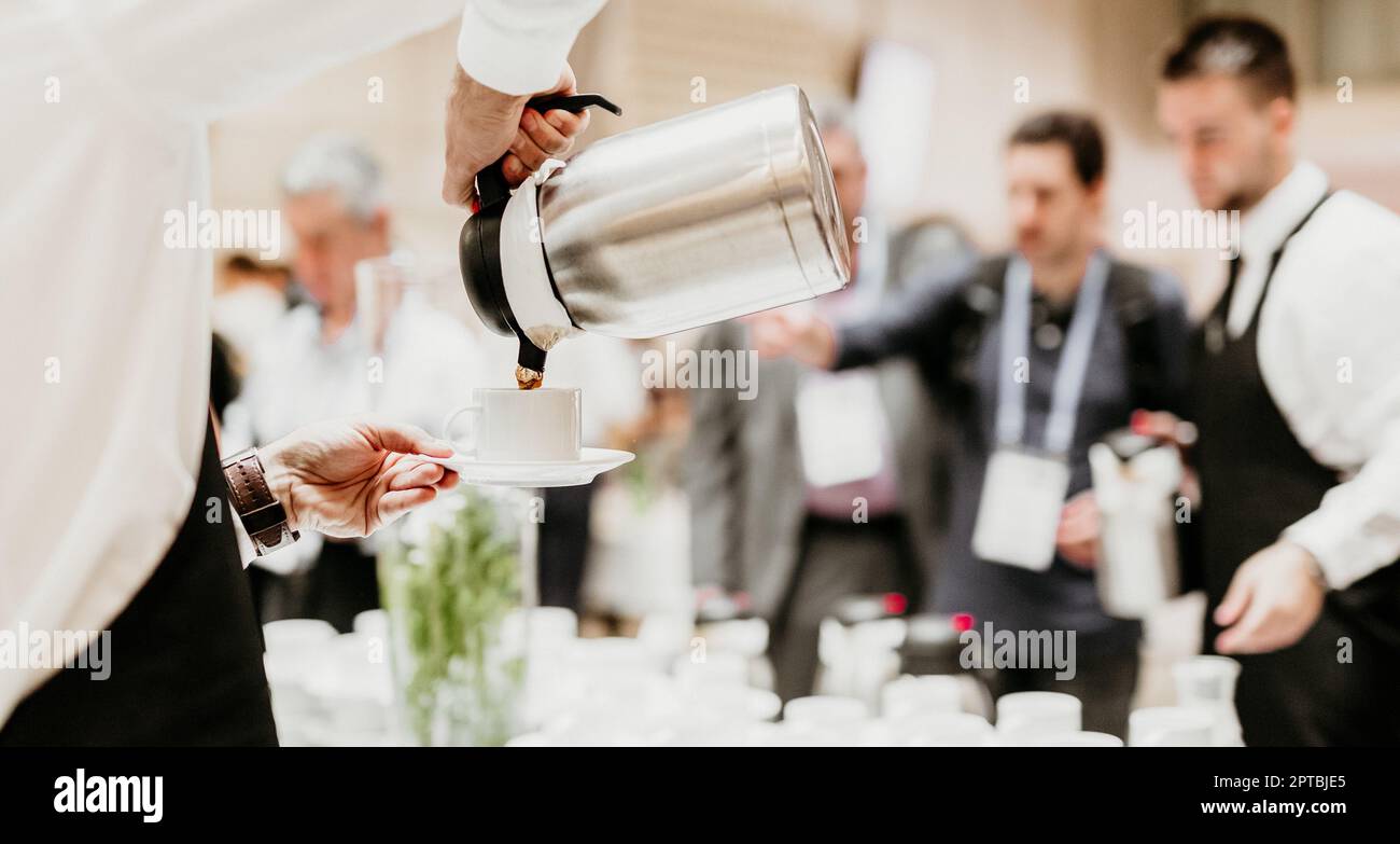 Coffee break at conference meeting. Business and entrepreneurship ...