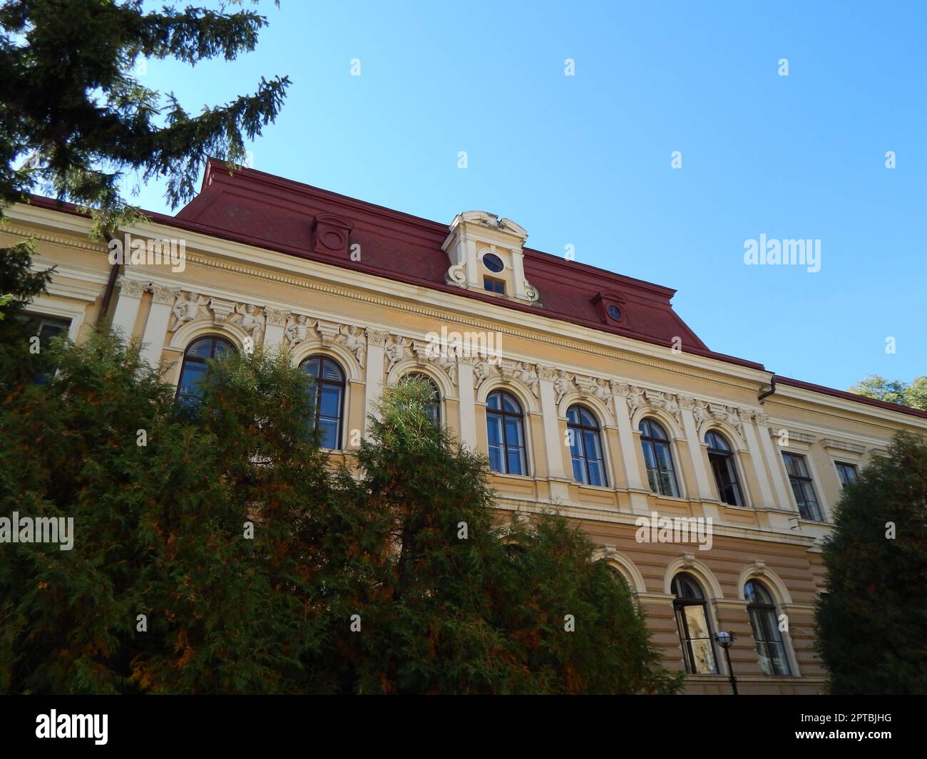 Classical architecture of the city, stone details and decoration Stock ...