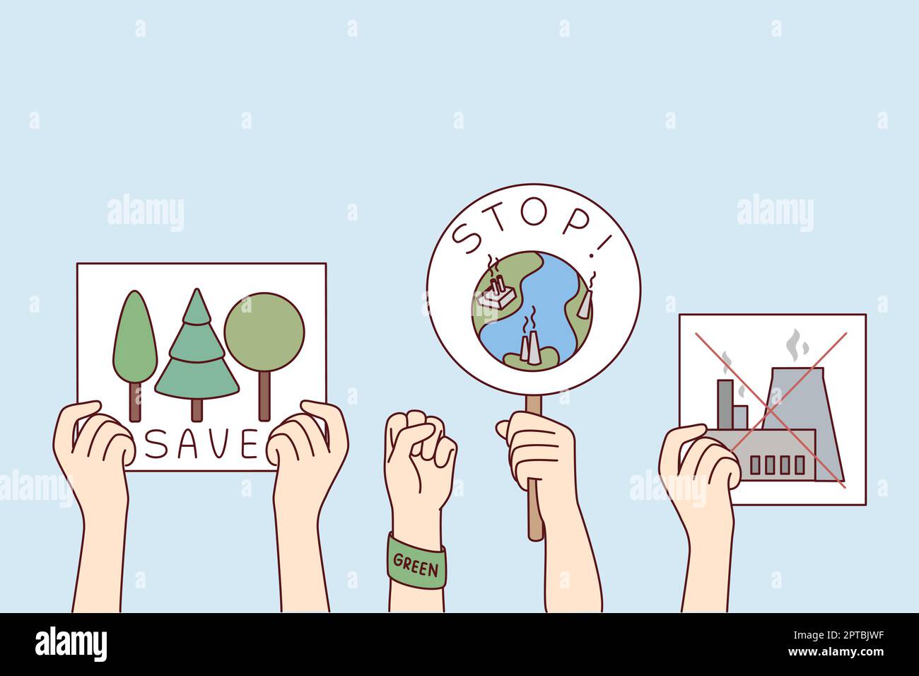 Young people save planet Stock Vector Images - Alamy