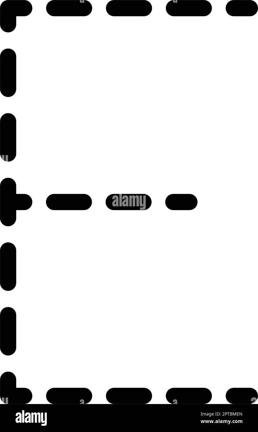 Tracing Alphabet letter E prewriting dotted line element for kindergarten, preschool and ...