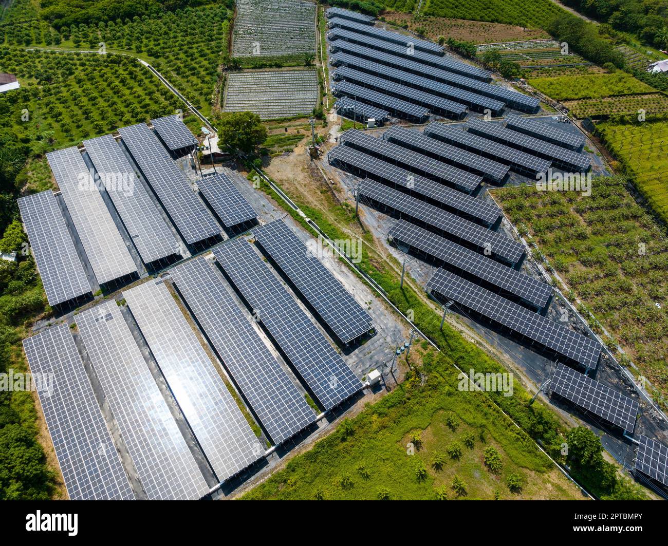 Top down view of solar panel in the meadow field Stock Photo - Alamy