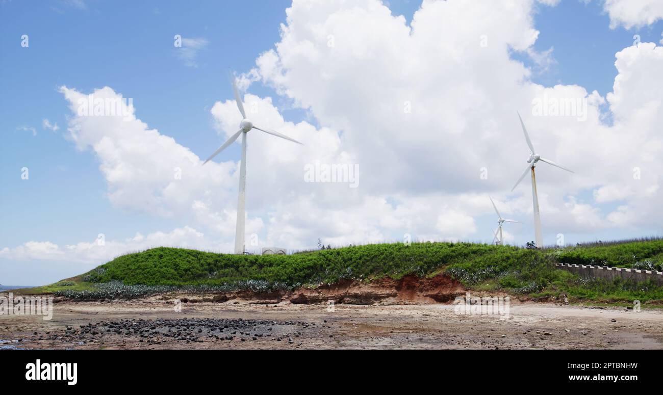 Wind turbine at the seaside Stock Photo - Alamy