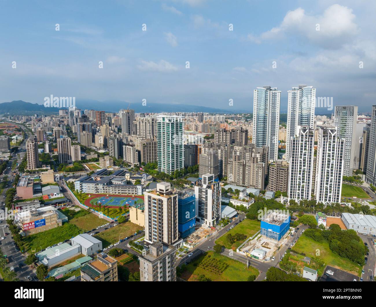 New Taipei, Taiwan 12 July 2022: LinKou residential district in new ...