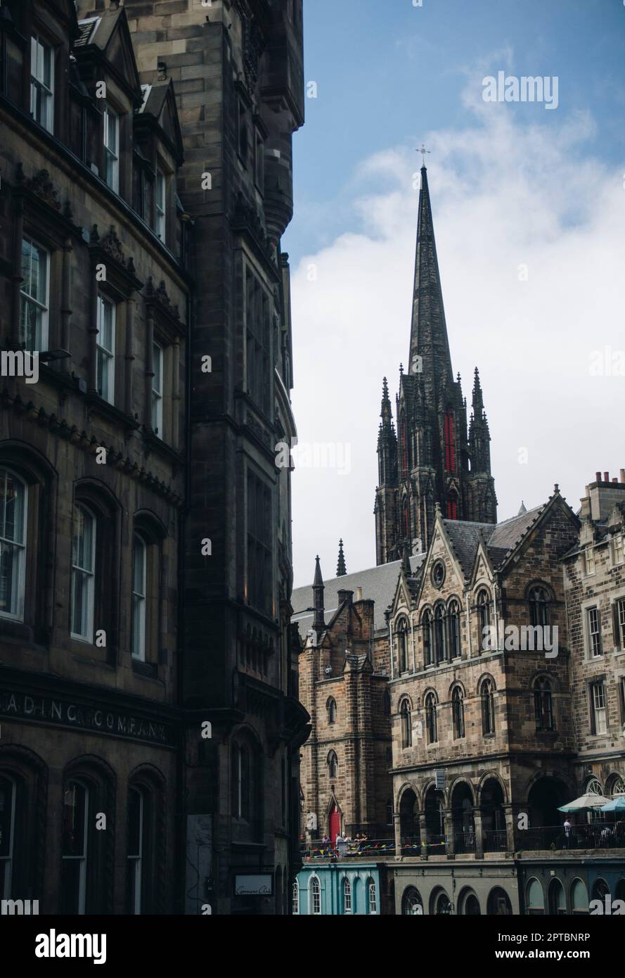 old medieval buildings in Edinburgh city which is a capital of Scotland ...