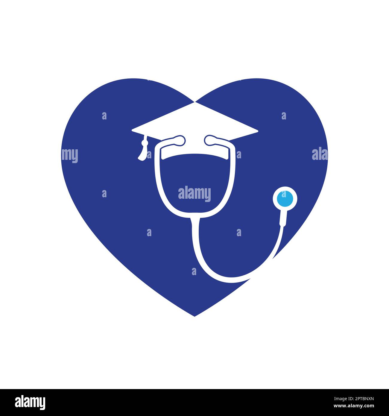 Medical student vector logo template. Graduation cap combined with ...