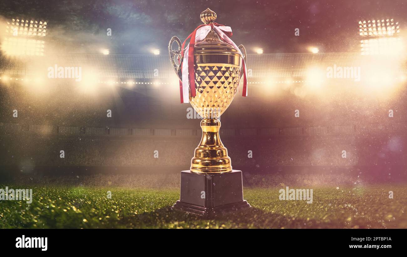 Great cup for sports competition victory in the stadium Stock Photo - Alamy