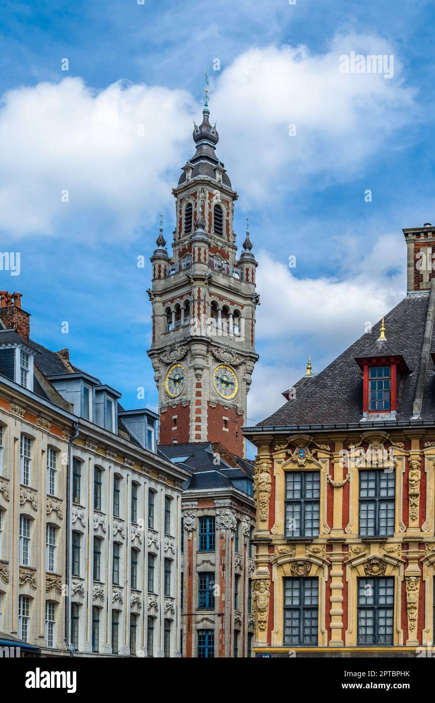 Urban landscape, architecture in the city of Lille, northern France ...