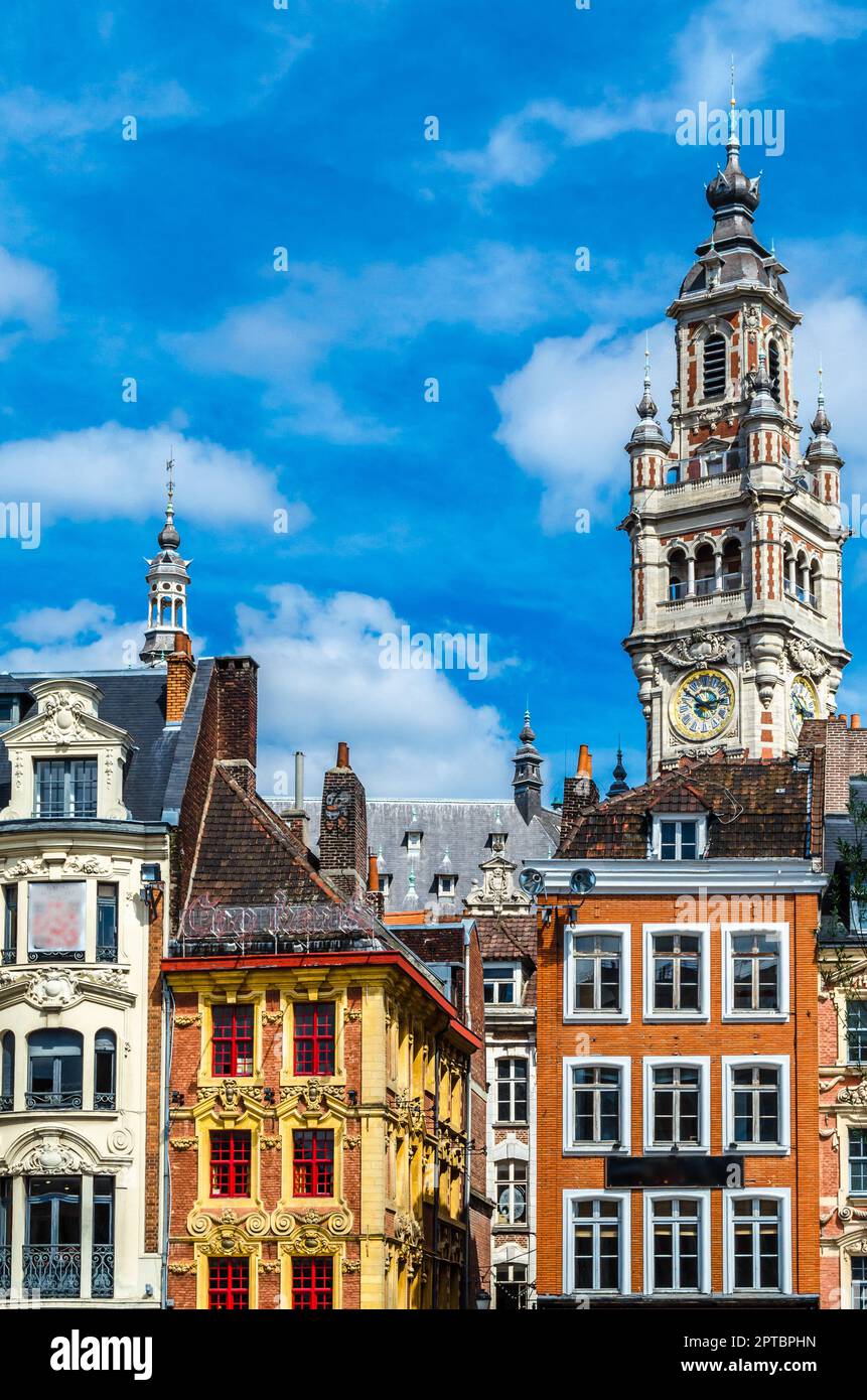 Urban landscape, architecture in the city of Lille, northern France ...