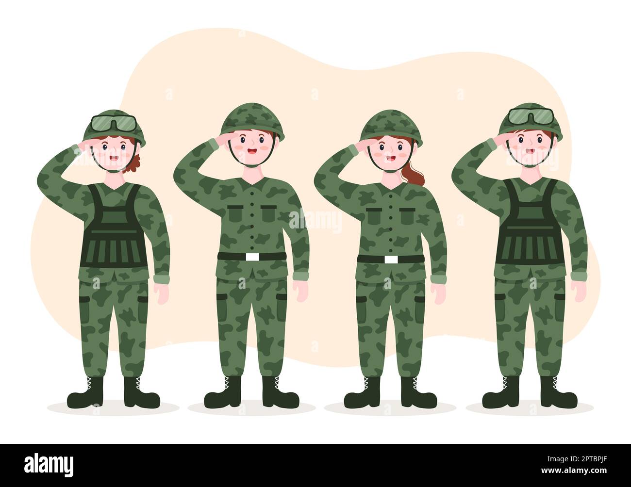 Cute Cartoon Army Man