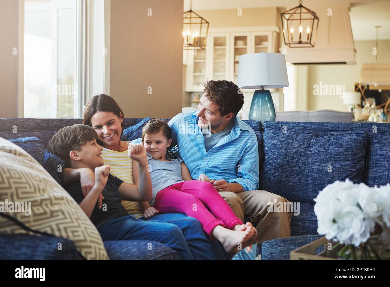 Kids have a way of adding joy to any day. a happy family bonding ...